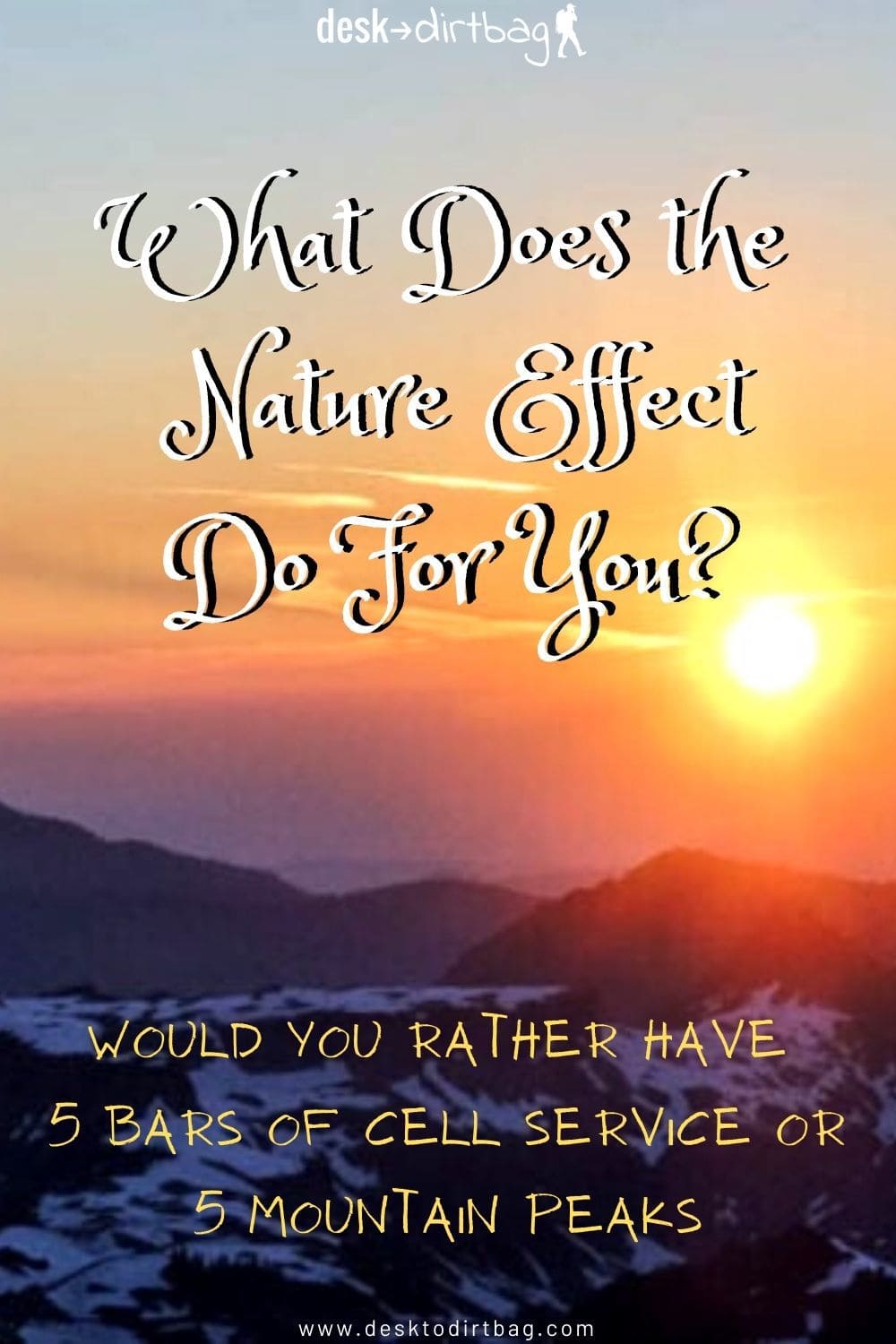 What Does the Nature Effect Do For You? Discussing the Great Outdoors